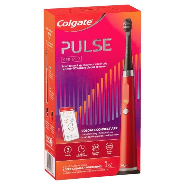 Colgate Toothbrush Pulse Series 2 Electric Rechargeable + 2 Brush Heads ...